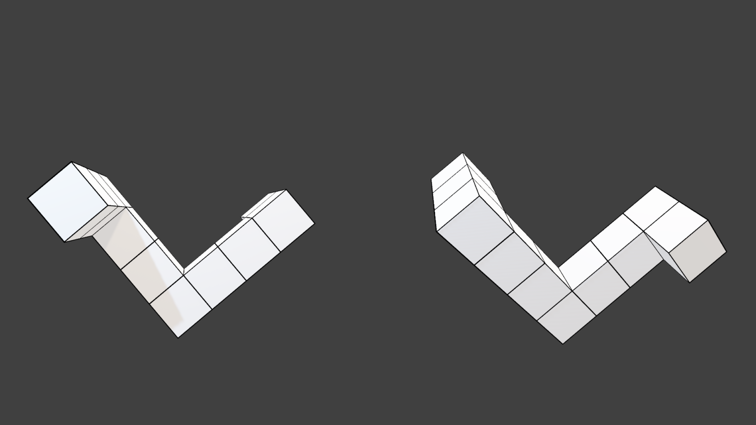心理学の教材 | 「心的回転の立体ブロック（3D）」の3Dモデル（パワポ）
